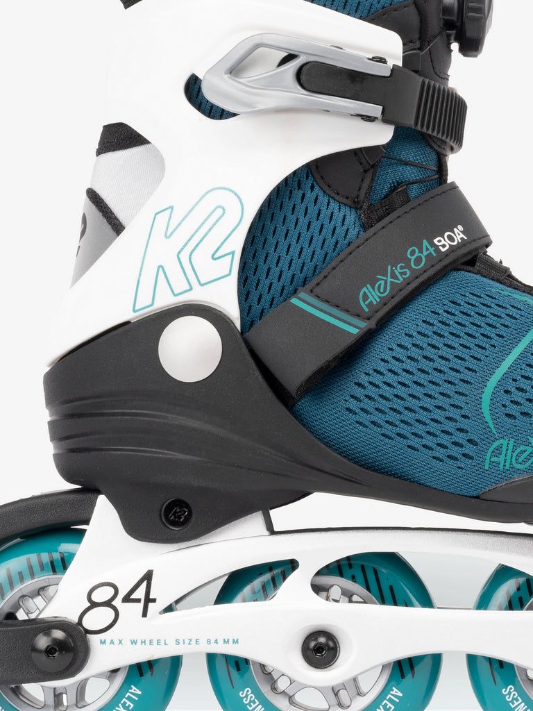 K2 ALEXIS 84 BOA INLINE SKATES 2022-TEAL/WHITE — Modern Skate & Surf